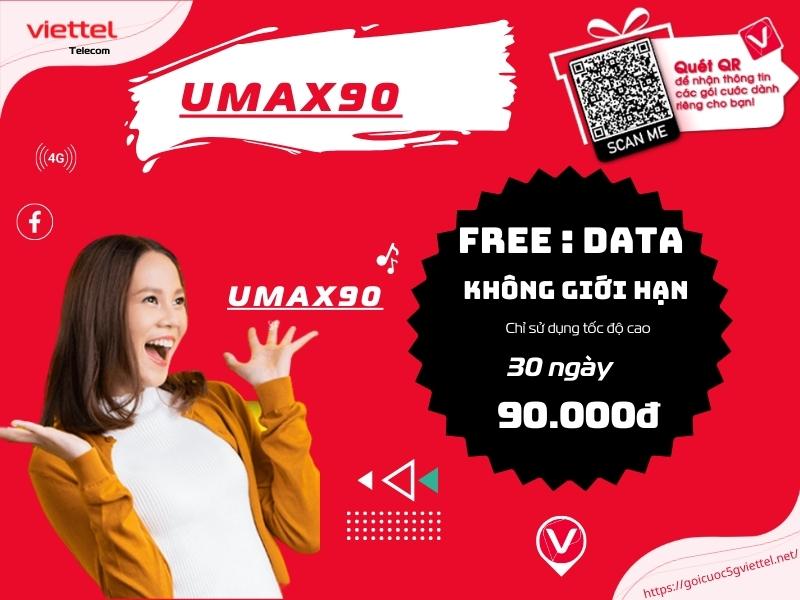 Các Gói UMAX Viettel Chu Kỳ 1 Tháng Ưu Đãi Mới 2022